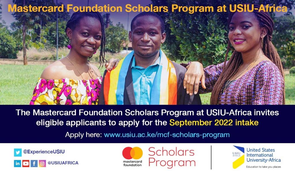 2022 Mastercard Foundation Scholars Program at USIU-Africa for Young Africans – Oppourtunities Forum